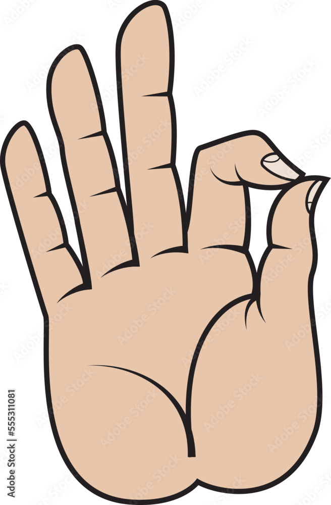 Vector Illustration Of The Gesture Warding Off Evil Also Known As ...