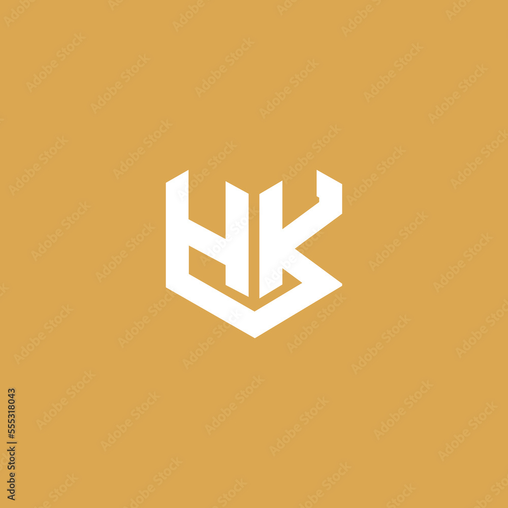 HK 2 letter design for logo and icon.HK monogram logo.vector ...
