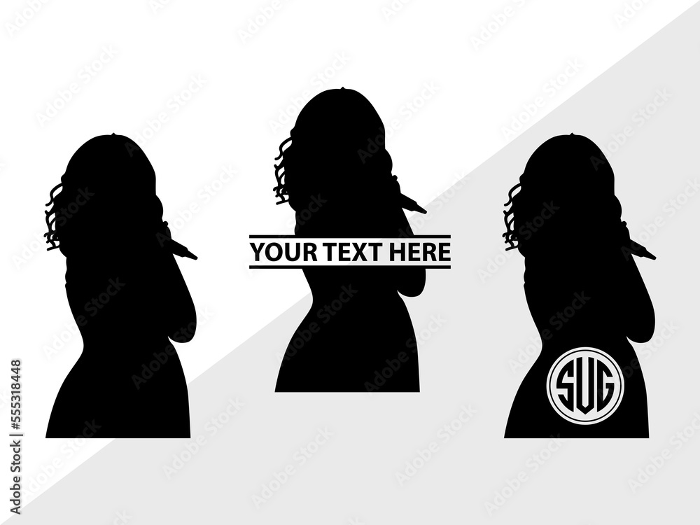 Singer Monogram, Singer Silhouette, Singer SVG, Singing People Svg ...