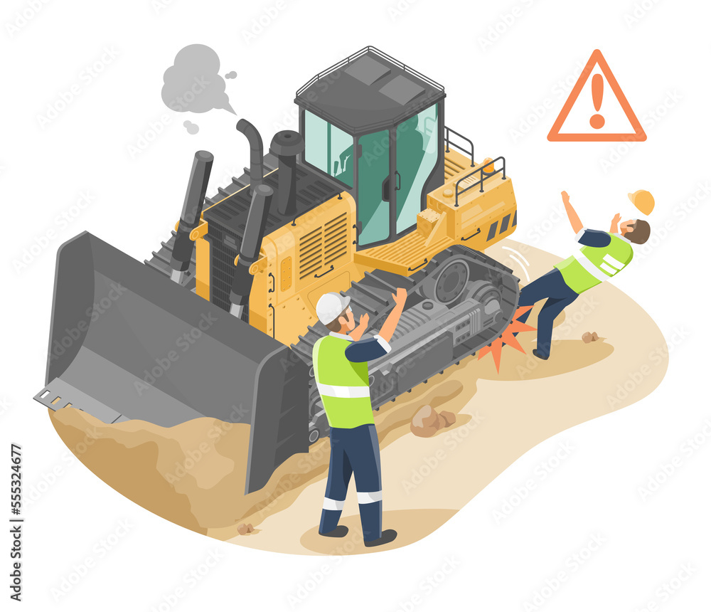 Machine Accident Worker Construction site Safety Occupational Health ...