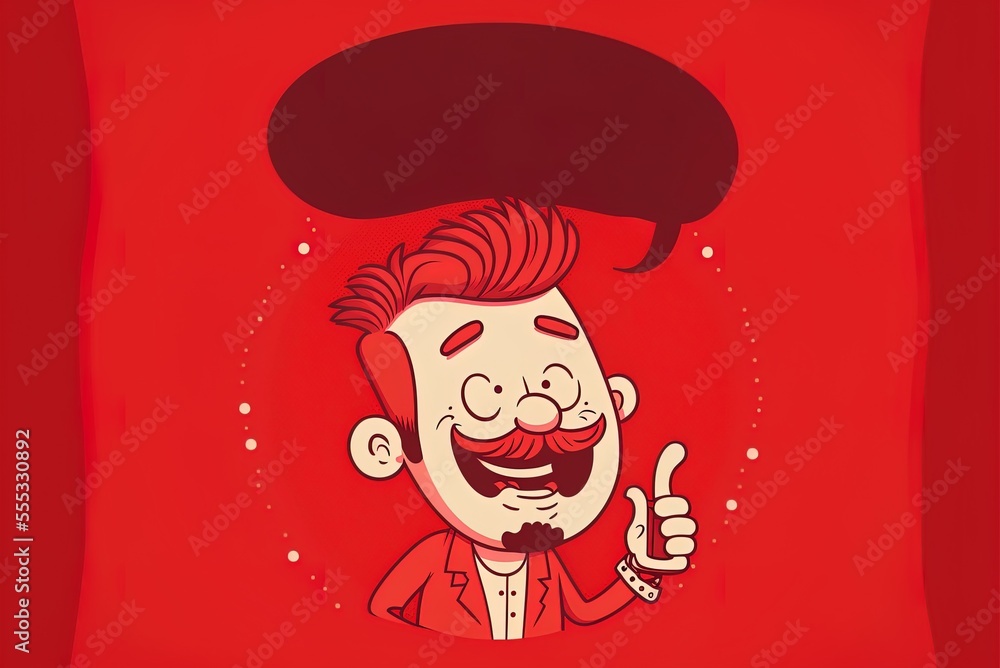 Cartoon like red flat design for the backdrop of a comedy. Generative ...