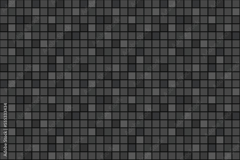 Black ceramic square tiles pattern horizontal background. Elegant home ...