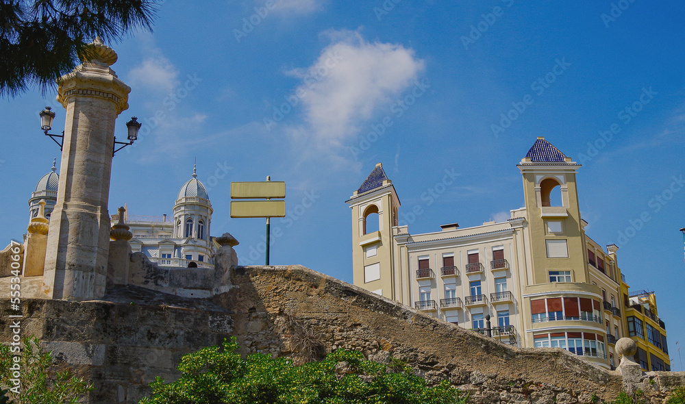 Historic house facades old town and super modern clean building ...