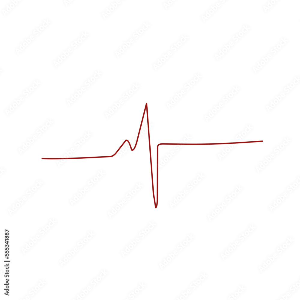 Heartbeat Rhythm Illustration Stock Vector | Adobe Stock