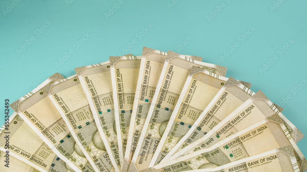 Indian Rupees background, Pile of Indian money cash. Five hundred rupee ...