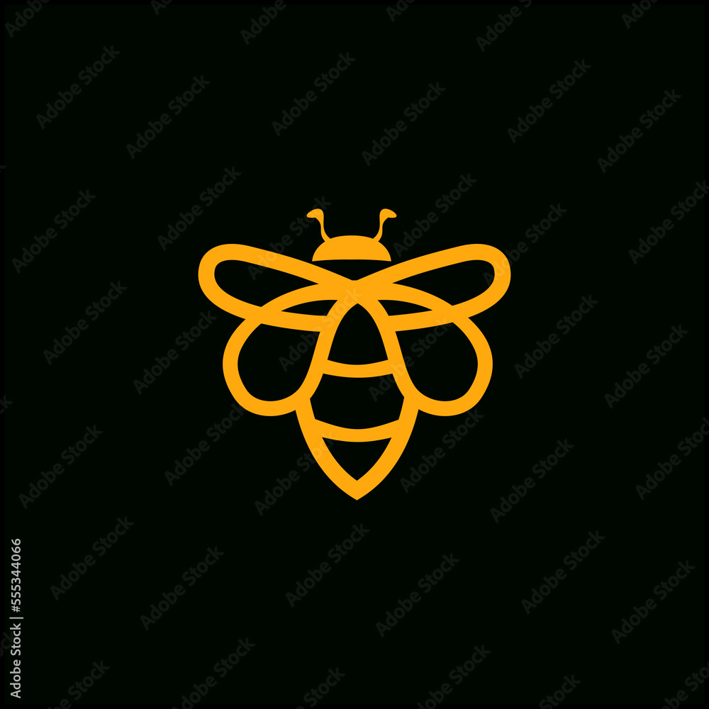 bee logo design vector template Stock Vector | Adobe Stock