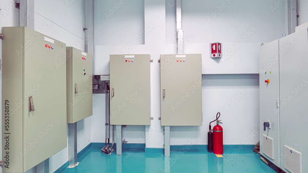 The power control room inside the building has a sizable power ...