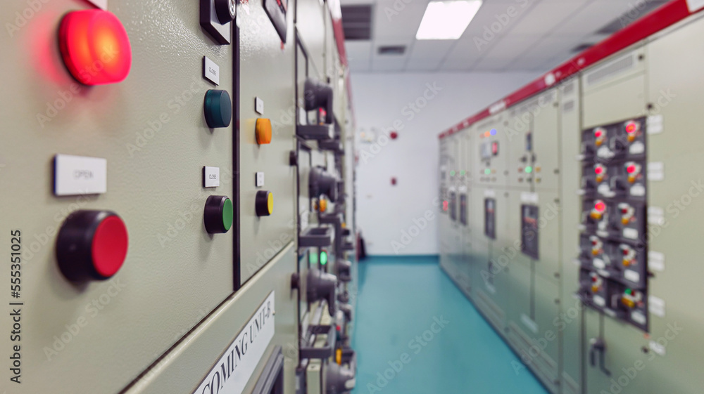 The power control room inside the building has a sizable power ...