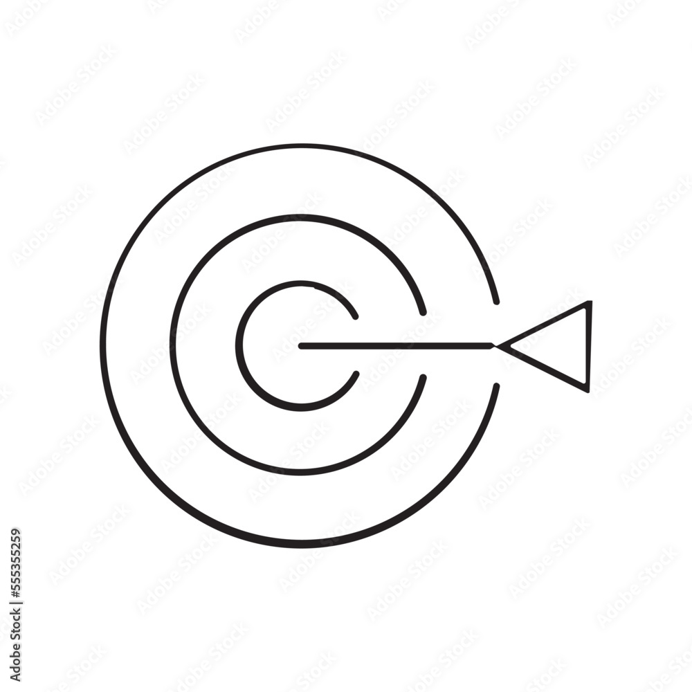 Pictogramme icones et logo cible objectif Stock Vector | Adobe Stock