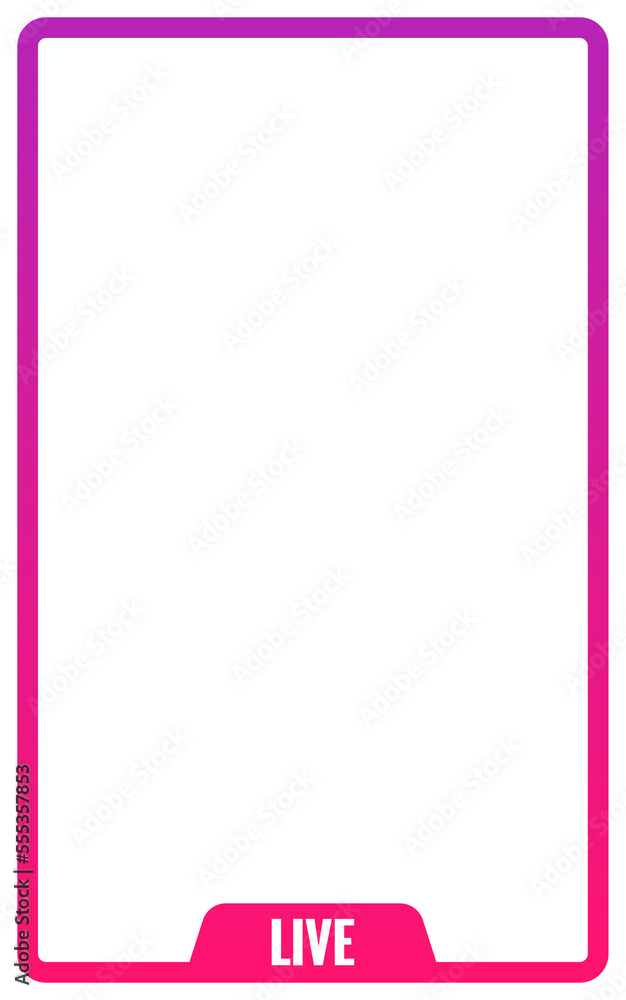 Portrait frame for live streaming video or editing video. Vertical ...