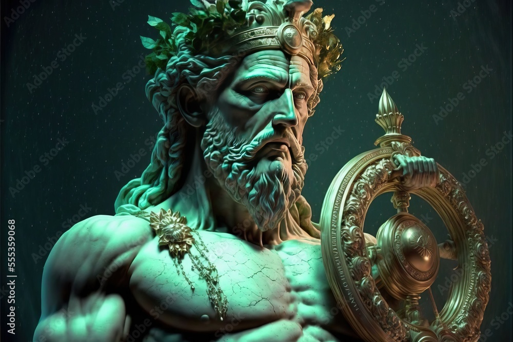 Roman God Saturn Statue