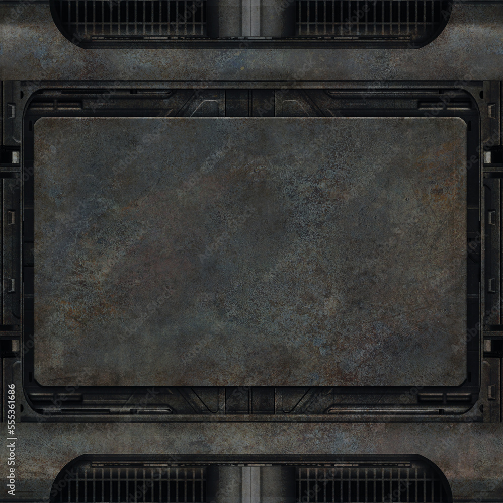 Sci-Fi Ceiling Stock Illustration | Adobe Stock