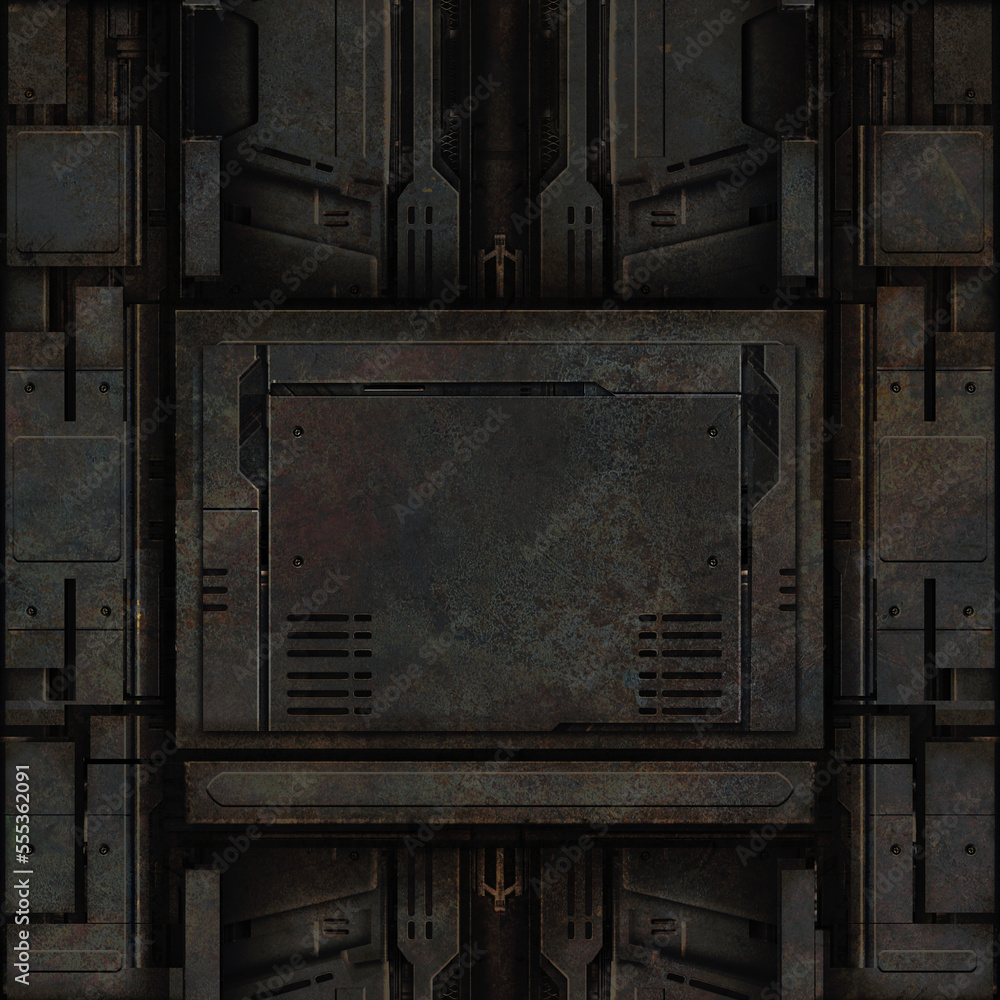 Sci-Fi Ceiling Stock Illustration | Adobe Stock