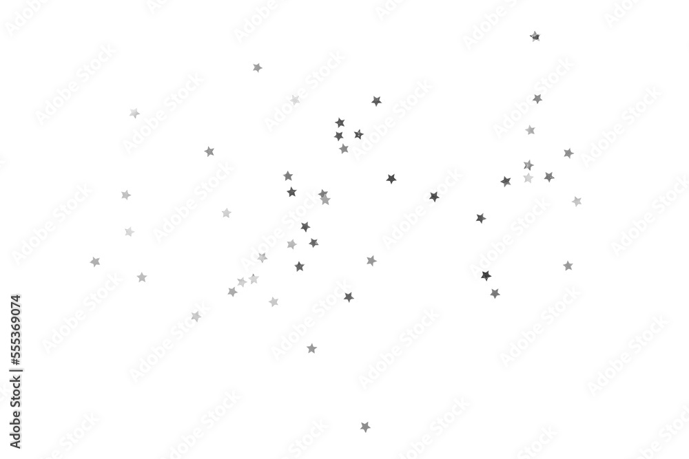 Silver star confetti, Silver stars sparkle decoration cutout, Png file. Stock Photo | Adobe Stock