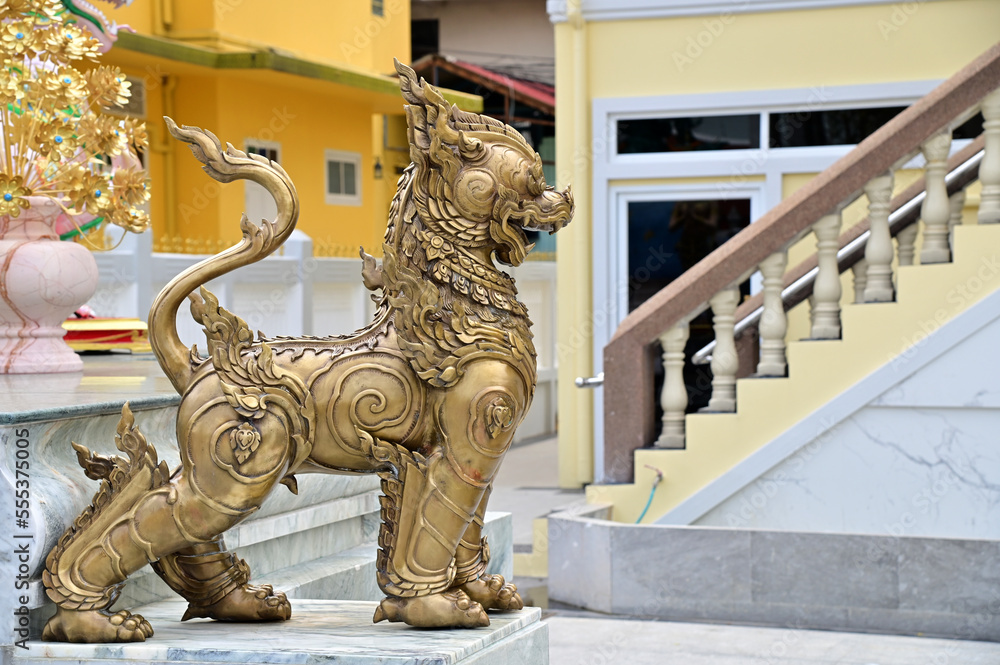 BANGKOK, THAILAND - JANUARY 20, 2023 : The Beautiful Golden Singha ...
