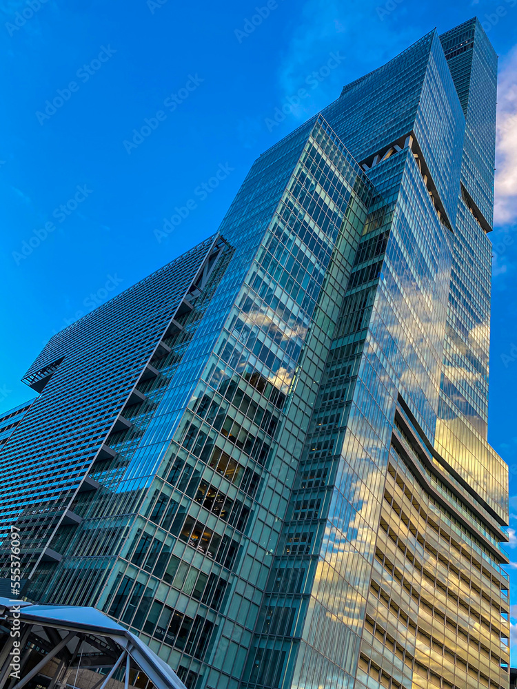Observation building in Osaka. The scenery of Abeno Harukas. Stock ...