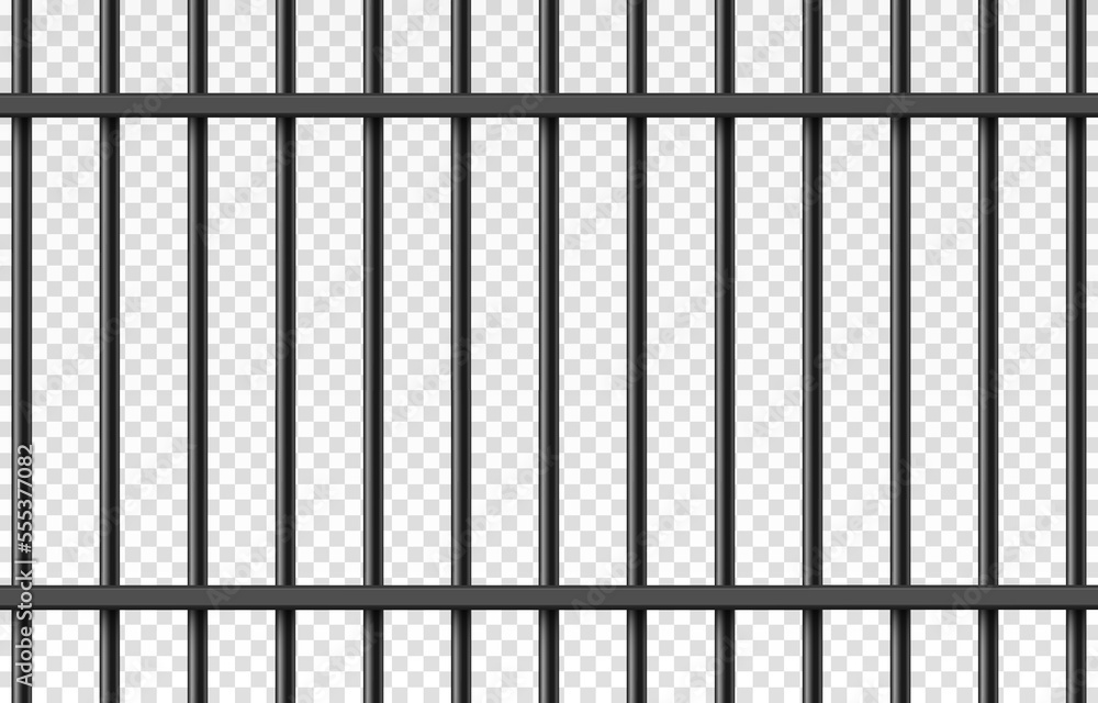 Vector prison cage on isolated transparent background. Iron fence png ...