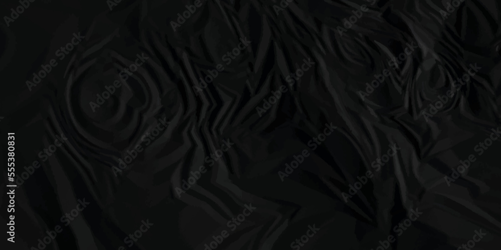 Black paper texture . Dark black wrinkled paper texture. Black crumpled ...