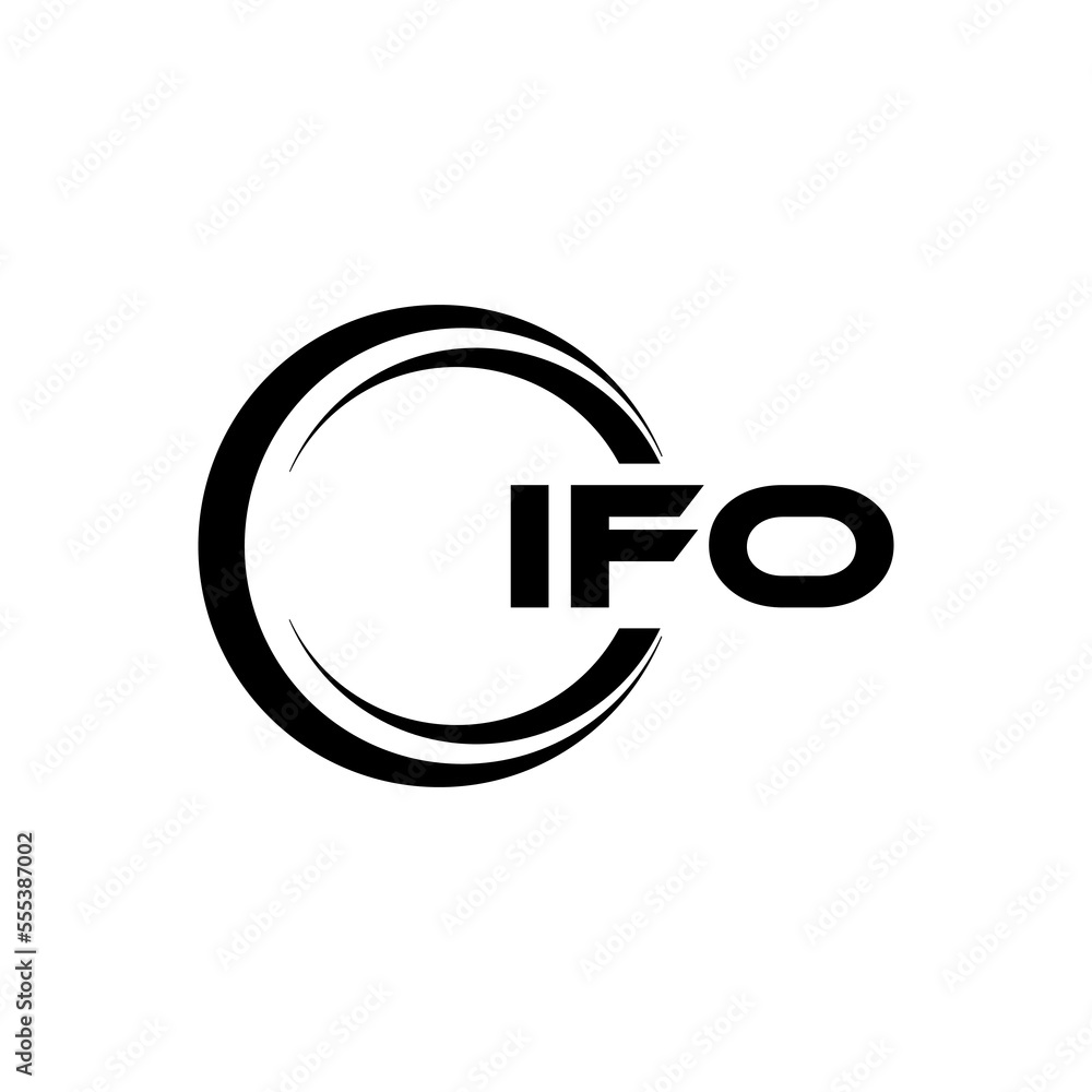 Vettoriale Stock IFO letter logo design with white background in ...