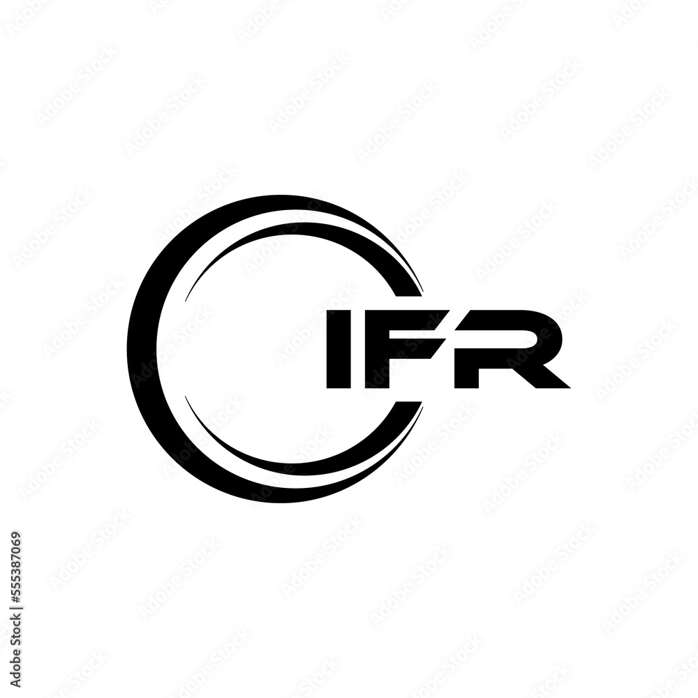 Ifr Letter Logo Design With White Background In Illustrator Cube Logo Vector Logo Modern