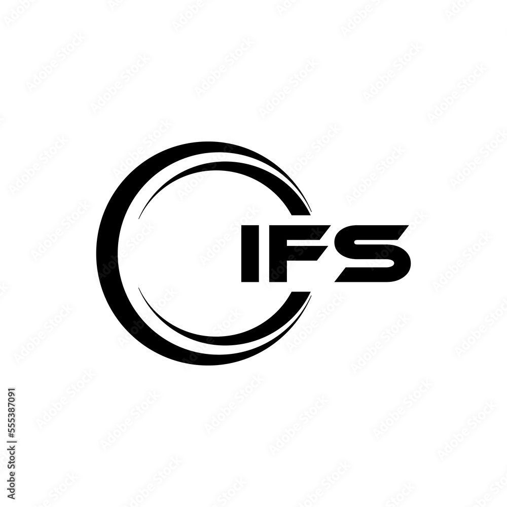 IFS letter logo design with white background in illustrator, cube logo ...