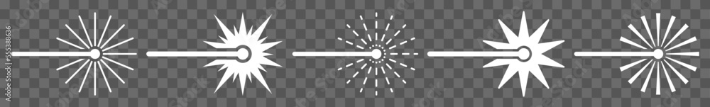 Laser Beam Icon White Laser Beams Set | Lasers Icon Beam Vector ...