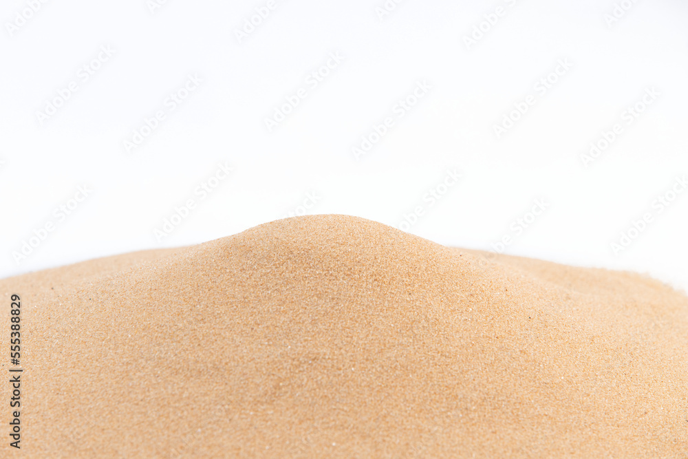 Small size fine Sand flying pile, Golden grain like glass. Abstract ...