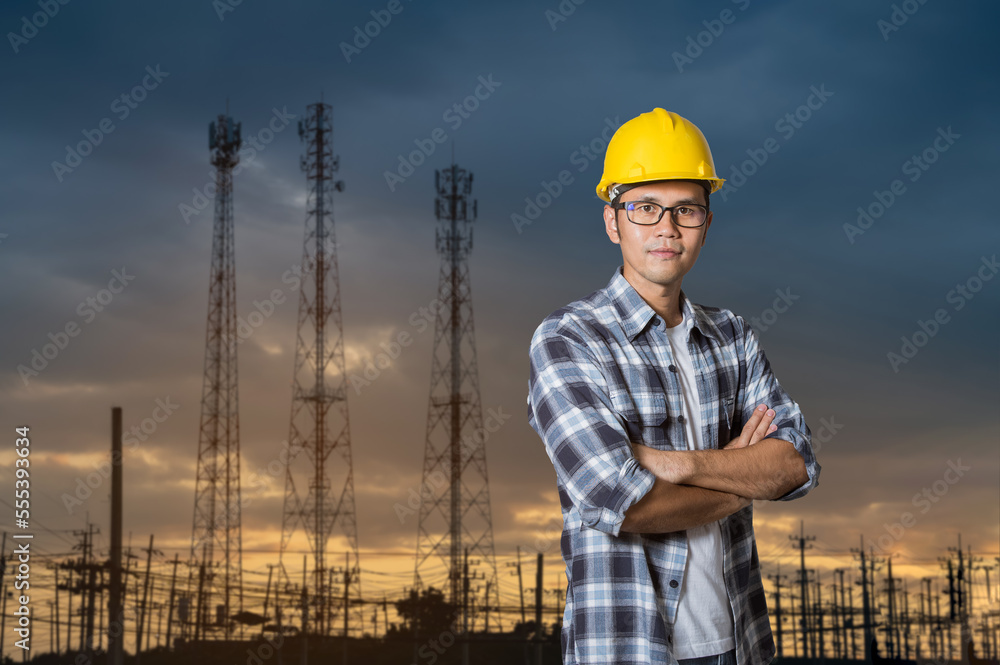 Asian engineer man entrepreneur constrcution industry. male engineer ...