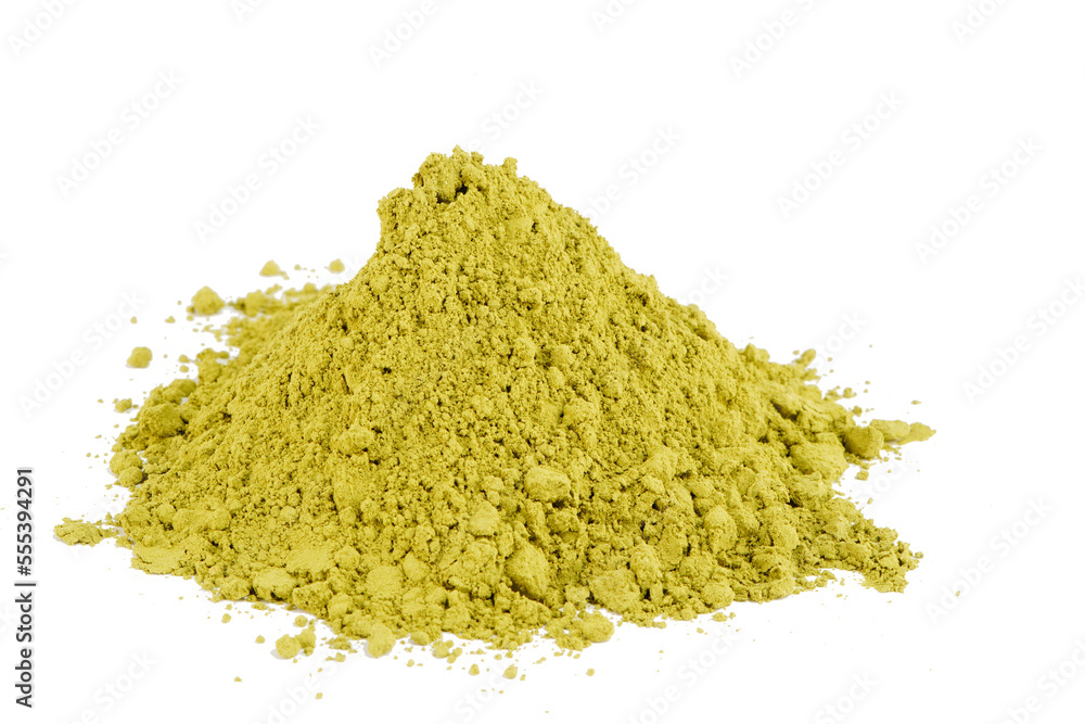 Mitragyna speciosa or Kratom Powder on a transparent background Stock ...
