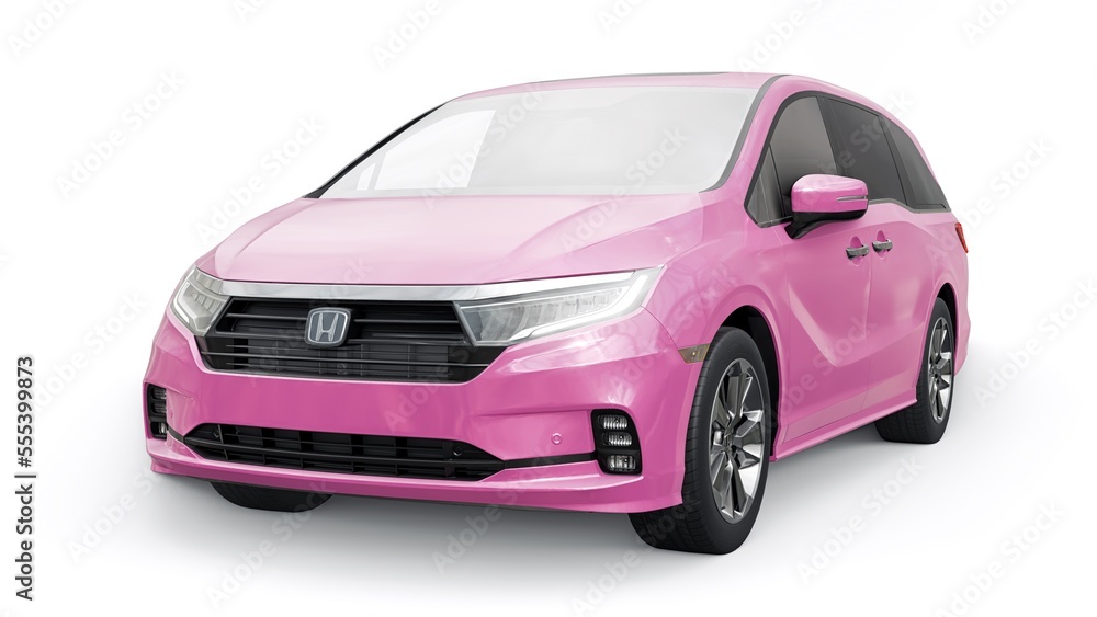Dallas, USA. December 14, 2022. Honda Odyssey Elite 2022 Pink on a ...