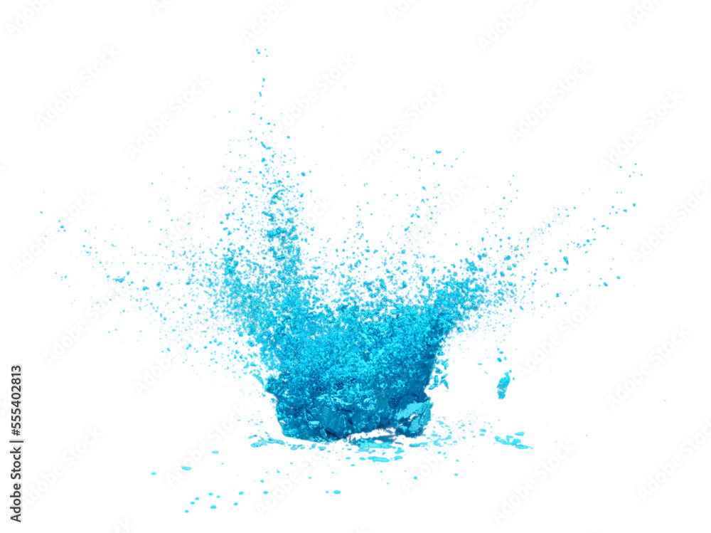Abstract powder splatted. Colorful powder explosion on white background ...