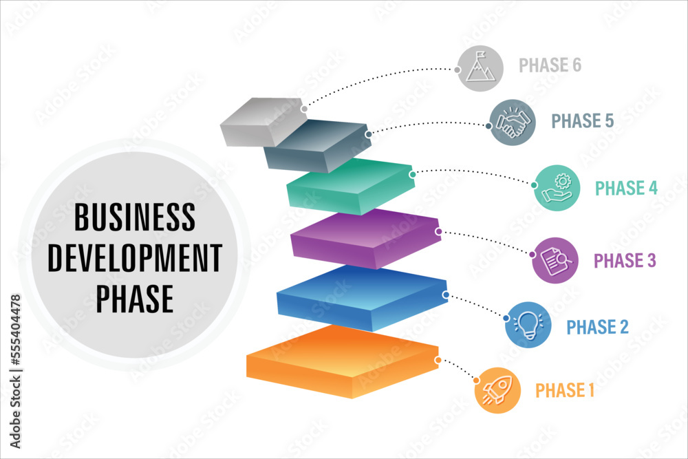 Square isometric floating diagram infographic design with icons. 6 step ...