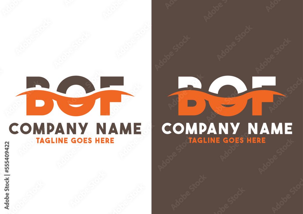 Letter BOF logo design template, BOF logo Stock Vector | Adobe Stock