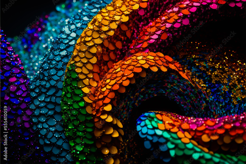 Colorful glowing rainbow circles and rounds background. Abstract ...