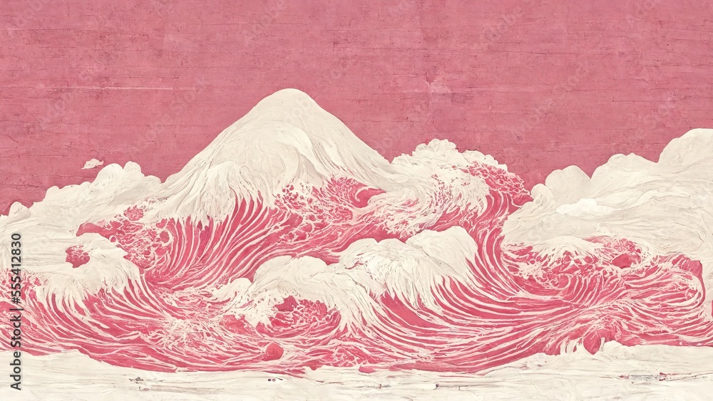Fine waves of pink detailing, abstract and striking, retro and elegant ...