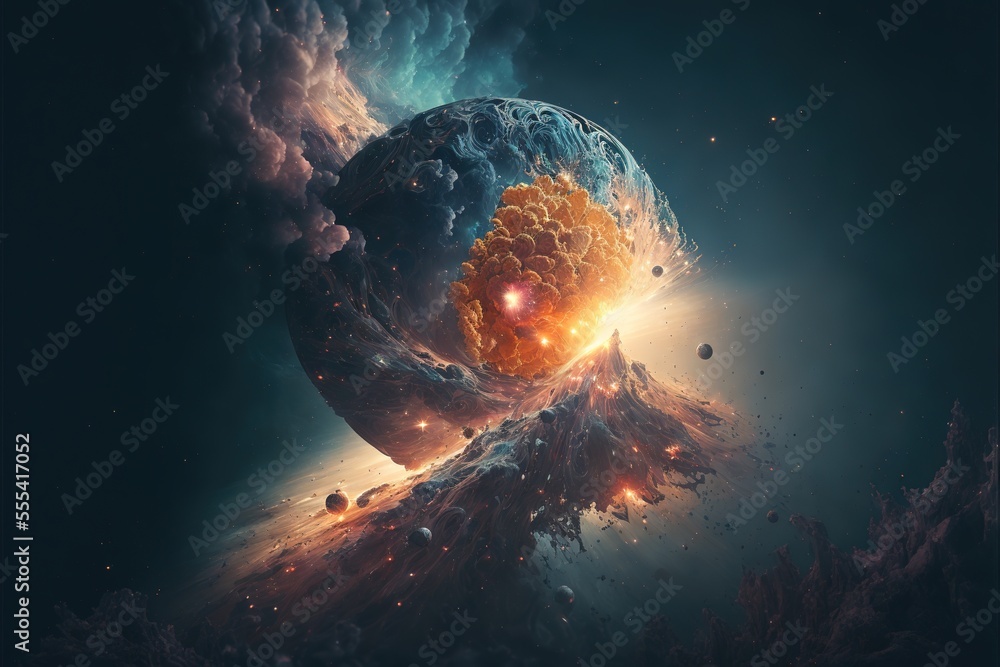 Endless Universe Showing Tearing Planet Explaining The Circle Of ...