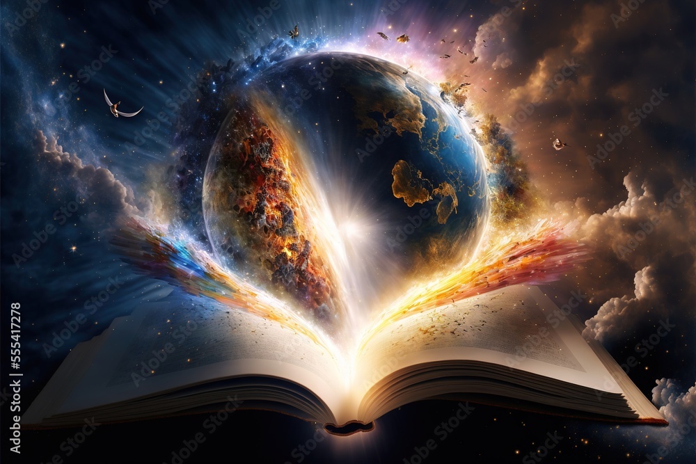 The Word Of God Surrounded By Glory Showing The Word Of God Universe ...