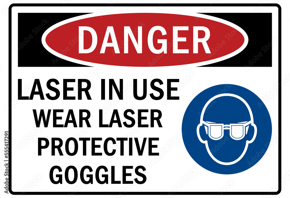 Laser warning sign and labels Stock Vector | Adobe Stock