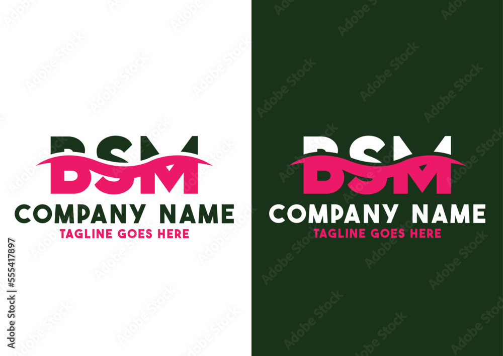 Letter BSM logo design template, BSM logo Stock Vector | Adobe Stock