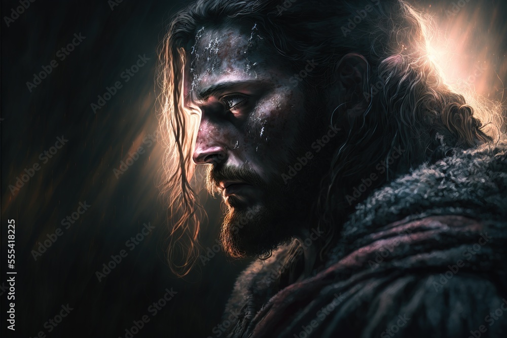 Face Of John The Baptiste Looking Confident Contemplating Life High ...