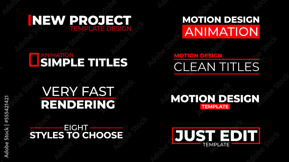 Clean Titles Stock Template | Adobe Stock