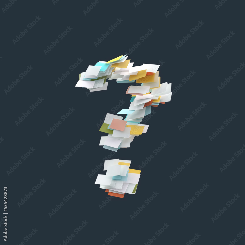 question mark made of paper sheets Stock Illustration | Adobe Stock