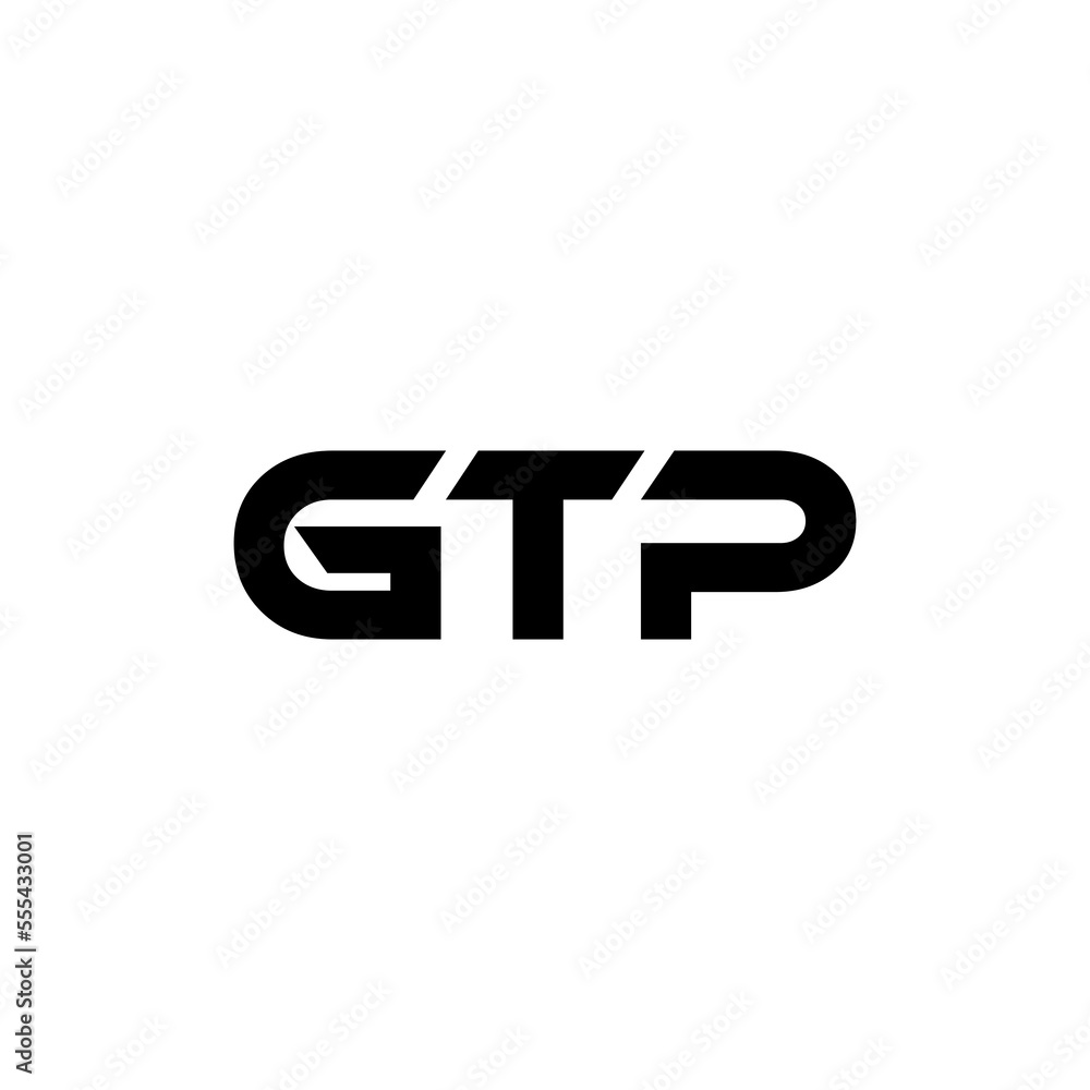 GTP letter logo design with white background in illustrator, vector ...