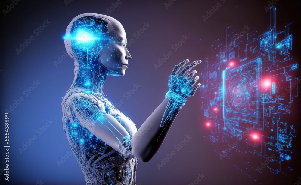Generative ai artificial intelligence humanoid with anthropomorphic ... Generative ai artificial intelligence humanoid with anthropomorphic ...