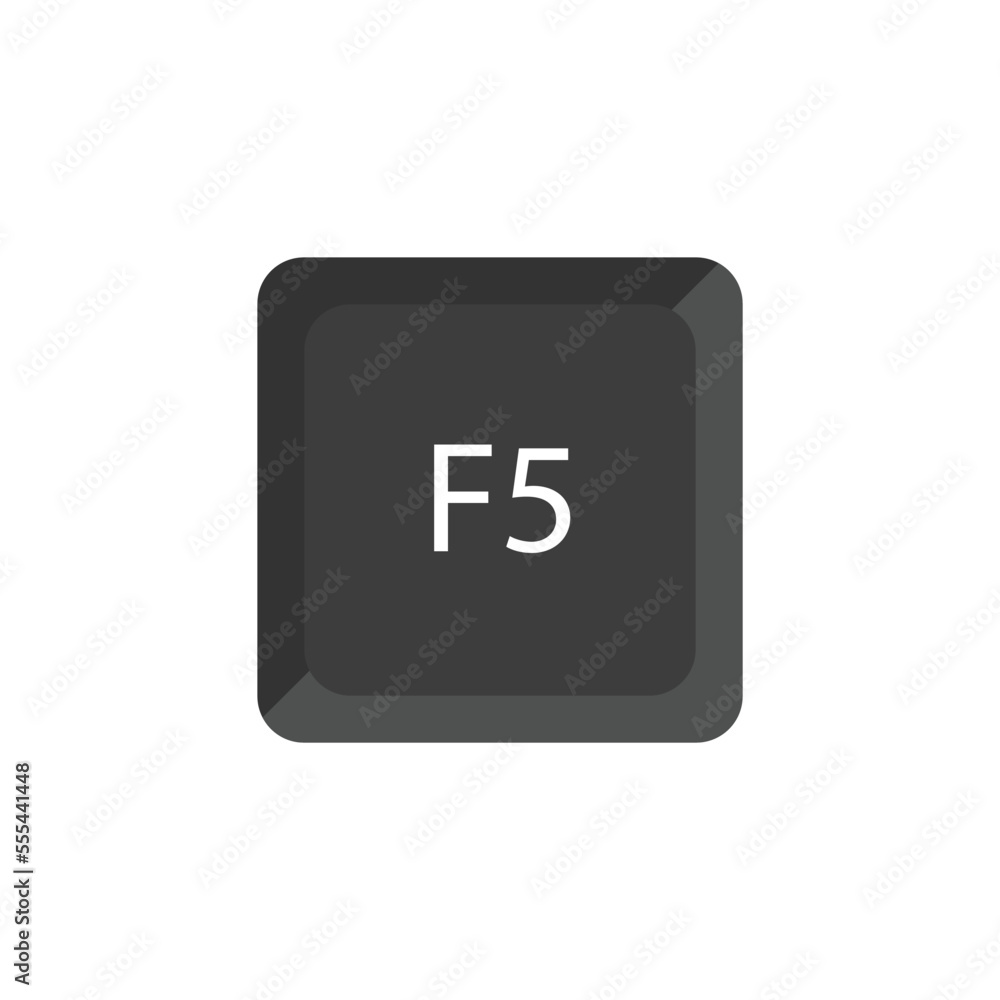 Vector Illustration Of F5 Keyboard Button Stock Vector Adobe Stock