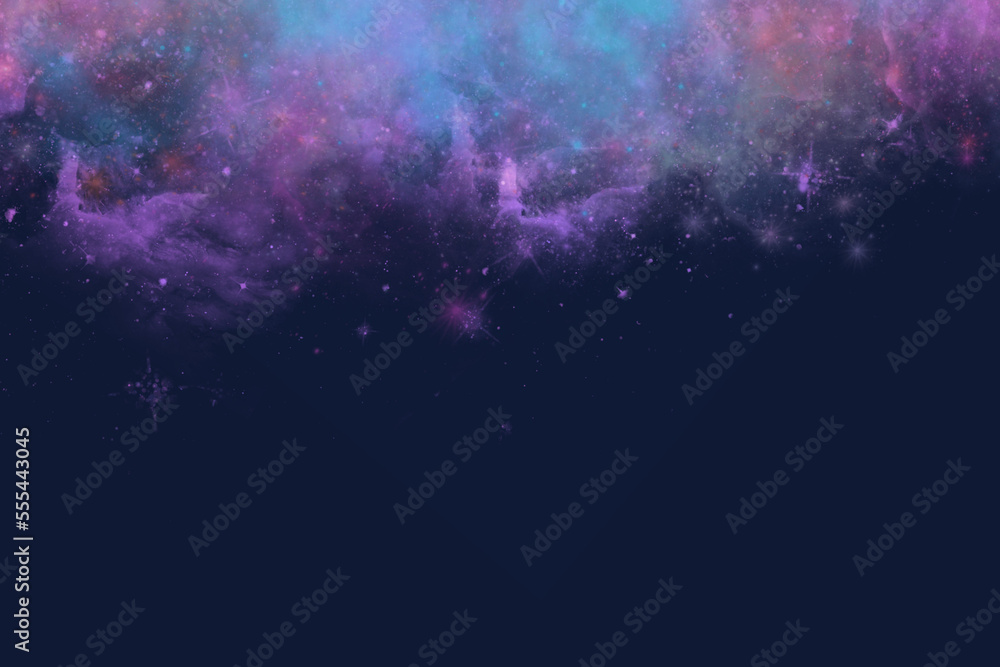 Happy birthday card template with galaxy, Galaxy happy birthday card ...