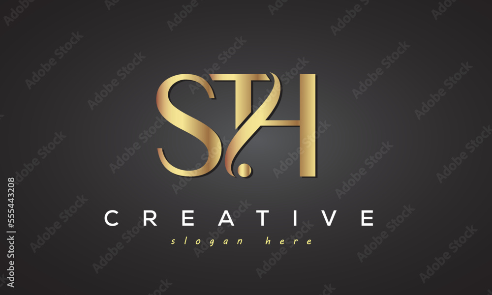 STH creative luxury logo design Stock Vector | Adobe Stock