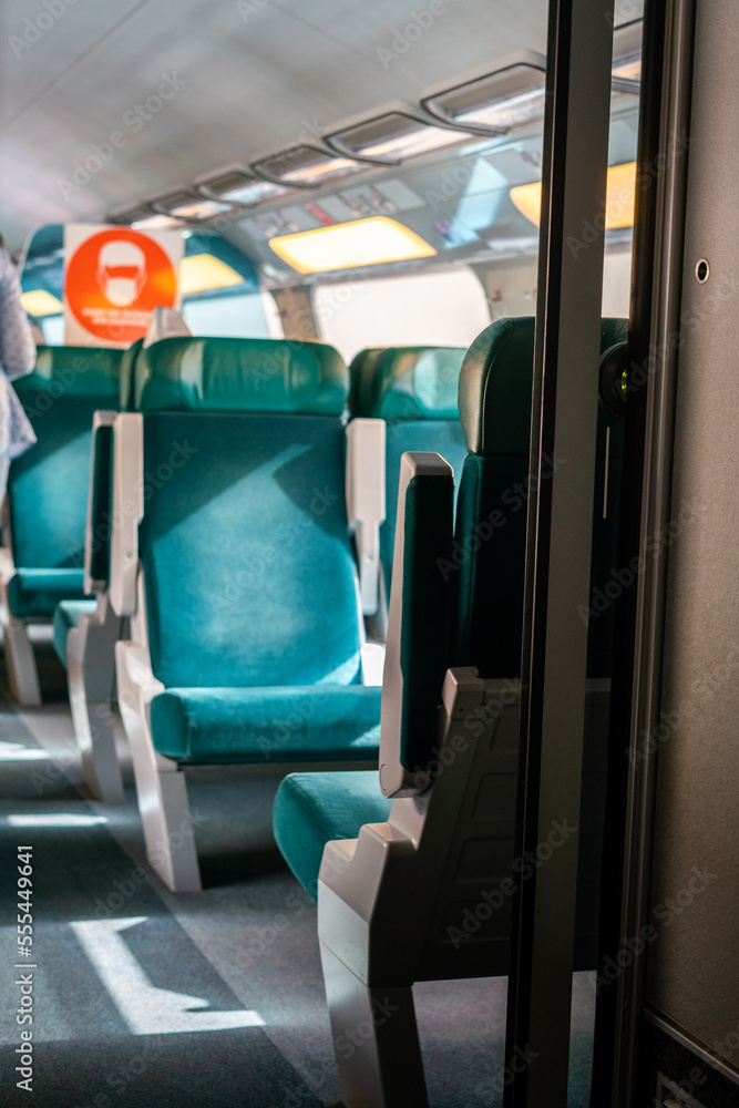Automated doors inside a modern railway train Stock Photo | Adobe Stock