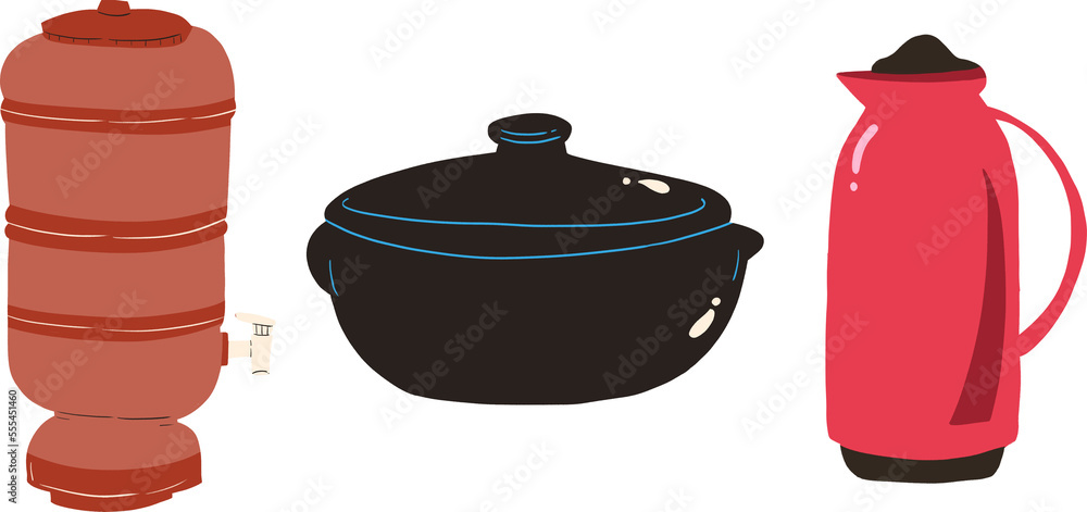 clay pan thermal coffee bottle clay filter transparent background ...