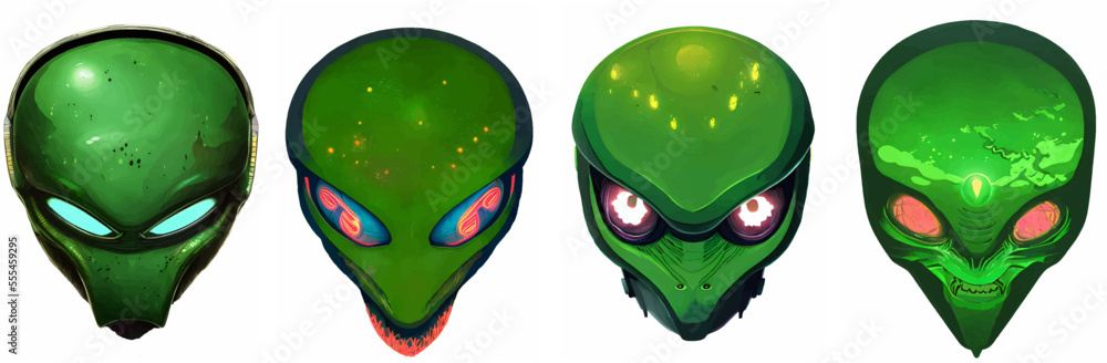 Types of Aliens illustration vector images Stock Vector | Adobe Stock